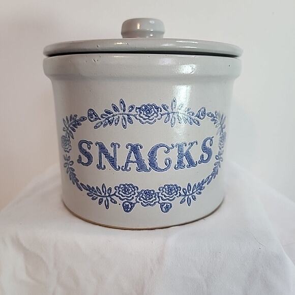 Unbranded | Kitchen | Vintage Stoneware Snack Crock Kitchen Canister ...